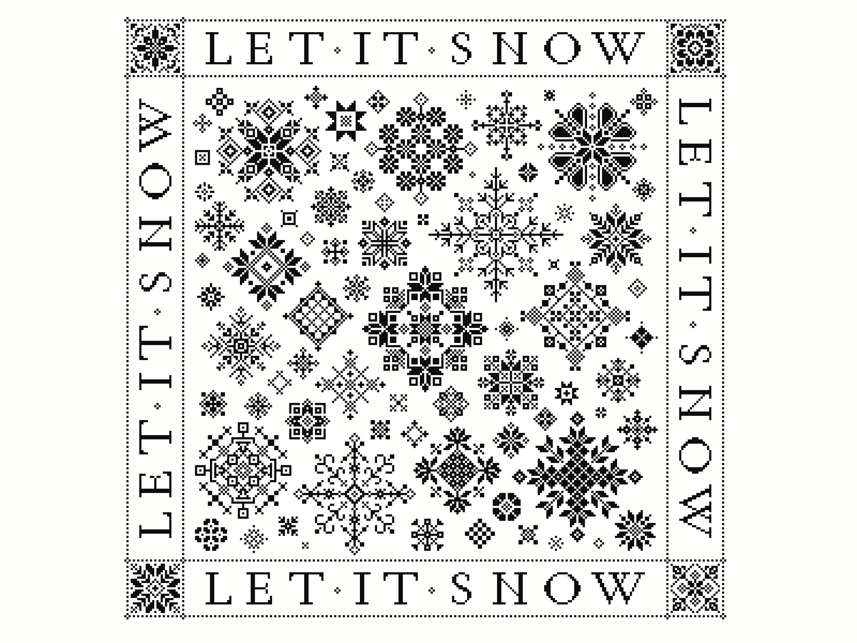 Cross Stitch Christmas Snowflakes Sampler Let It Snow Quaker - Etsy