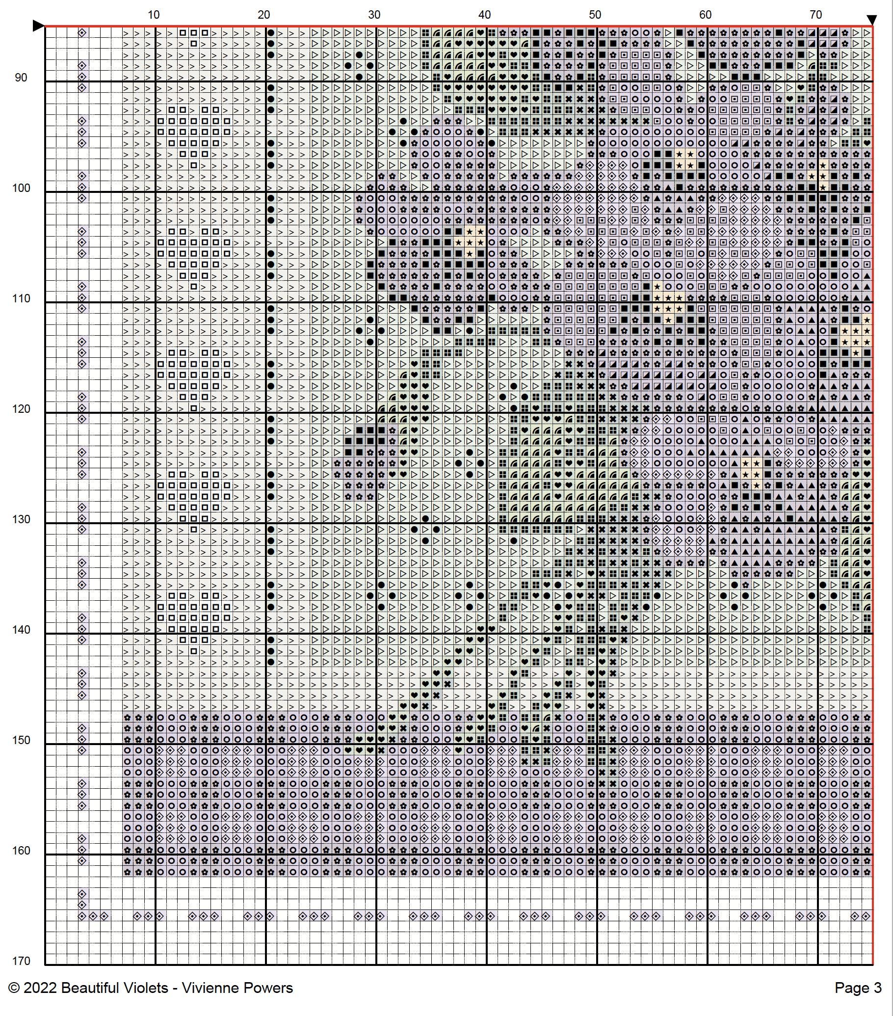 Victorian Violets Cross Stitch Pattern: Floral Sampler (PDF Counted ...