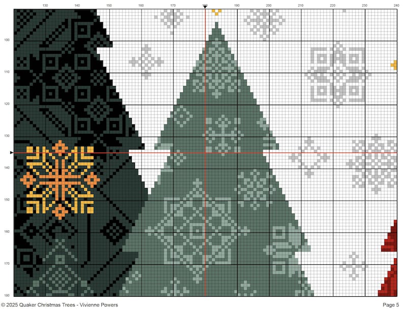 Christmas Quaker Motif Trees Cross Stitch Pattern: Festive Sampler (PDF ...