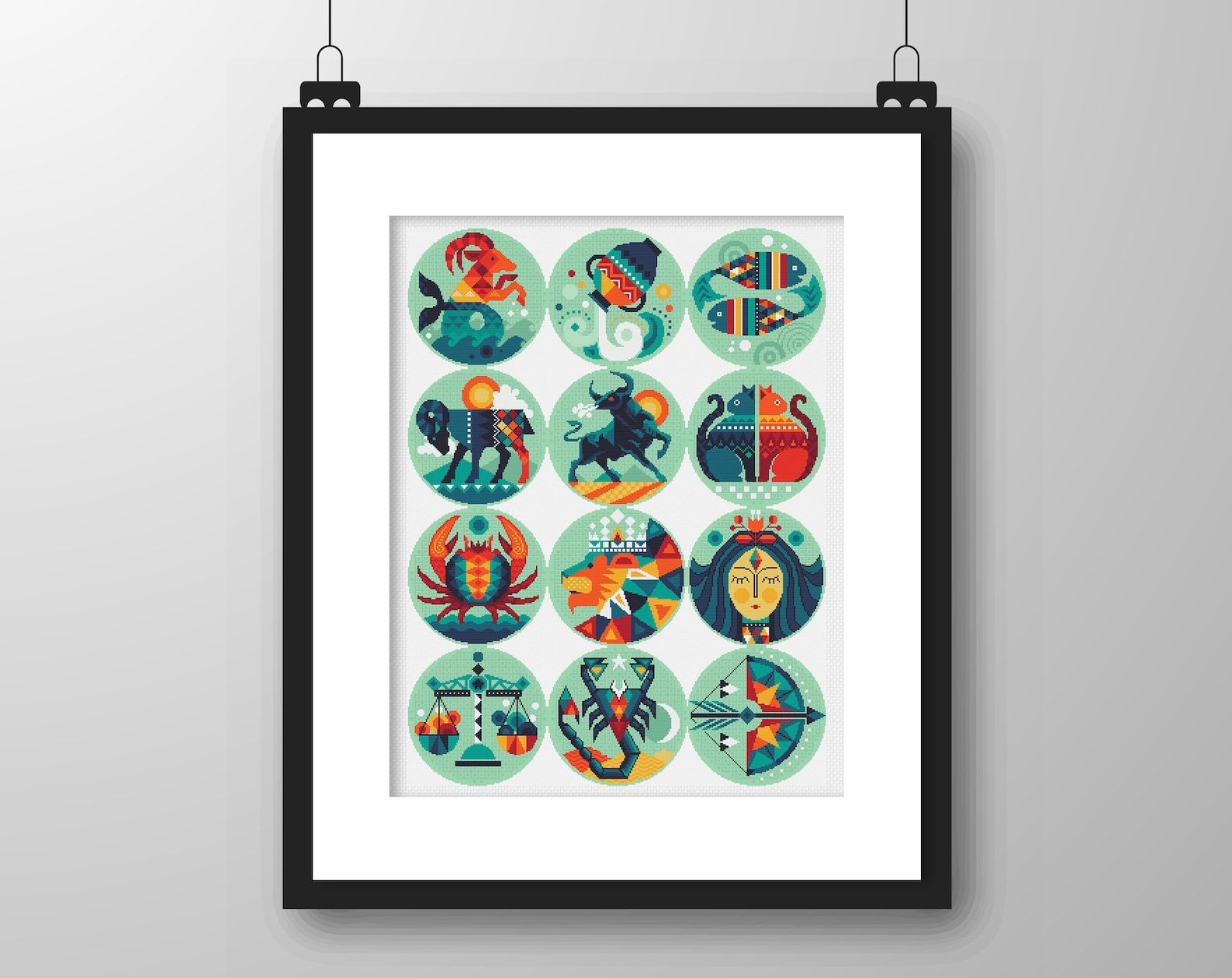 Cross Stitch Pattern Zodiac Series All Star Signs - Etsy UK