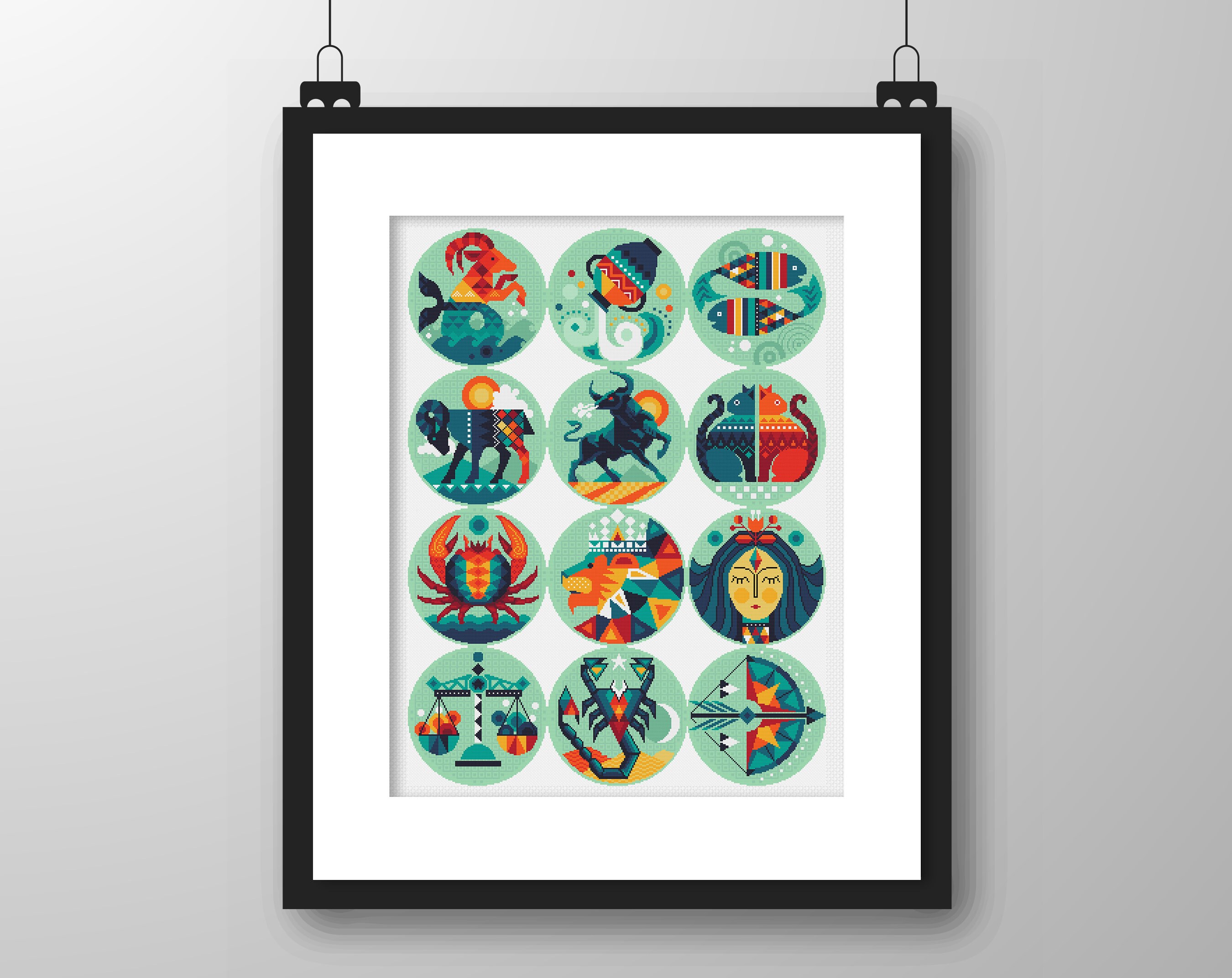 Cross Stitch Pattern Zodiac Series All Star Signs - Etsy UK