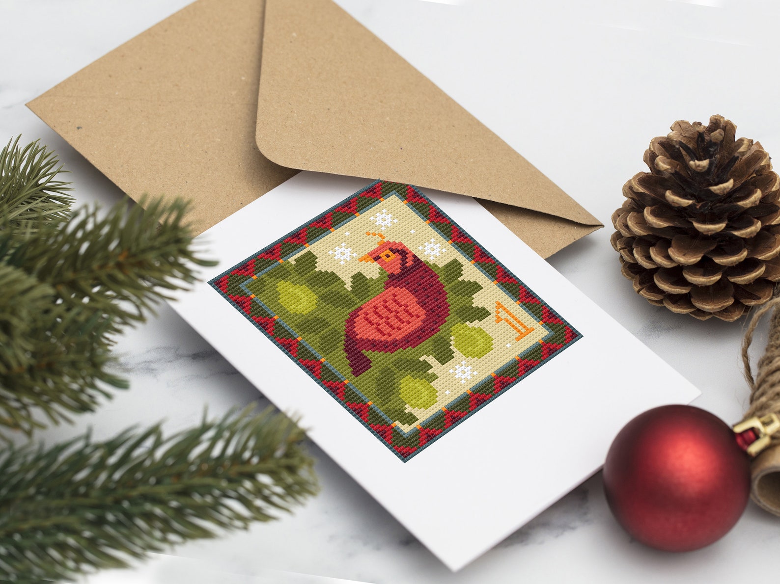 Cross Stitch 12 Days of Christmas Carol A Partridge in a Pear | Etsy