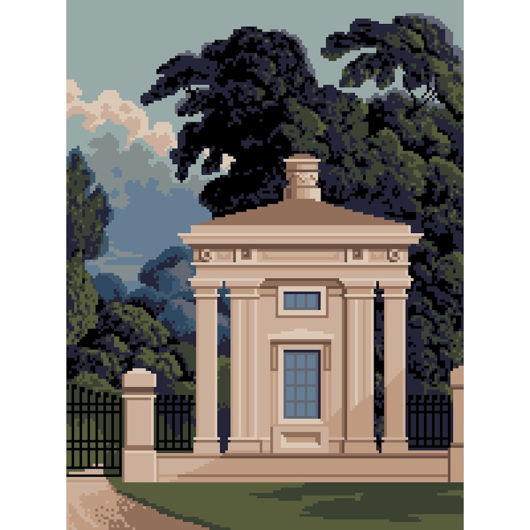 Victorian Gate House Cross Stitch Pattern: Ackermann's Architectural ...