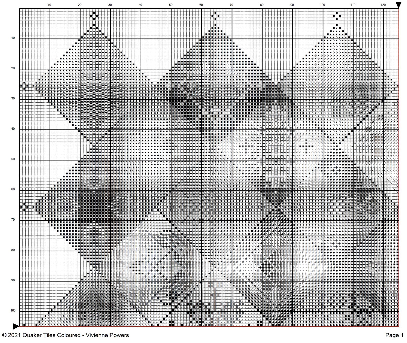 Cross Stitch Pattern Quaker Sampler: Modern Folk Art Tiles (PDF Counted ...