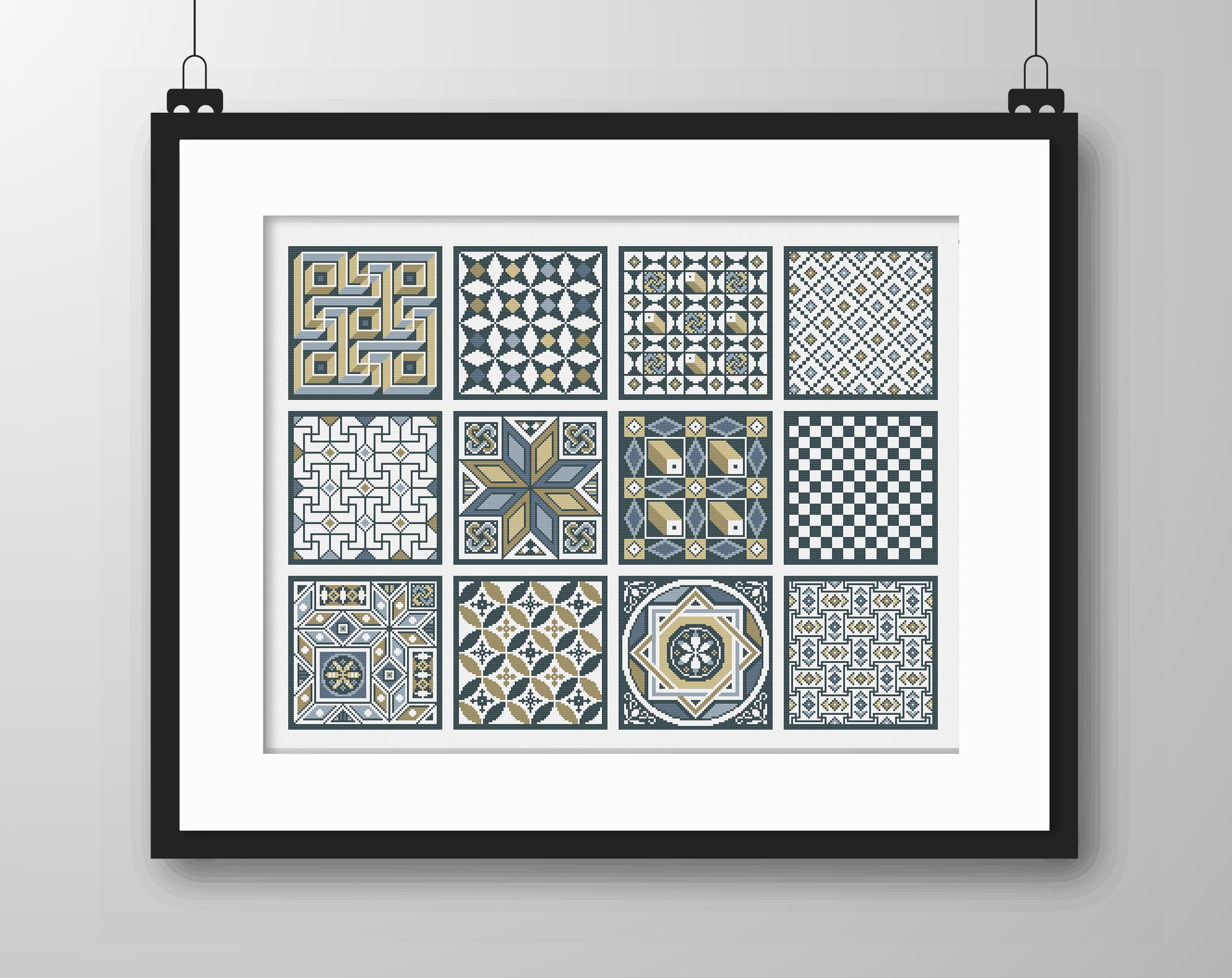 Cross Stitch Pattern of Ancient Roman Floor Mosaic Panels - Etsy UK