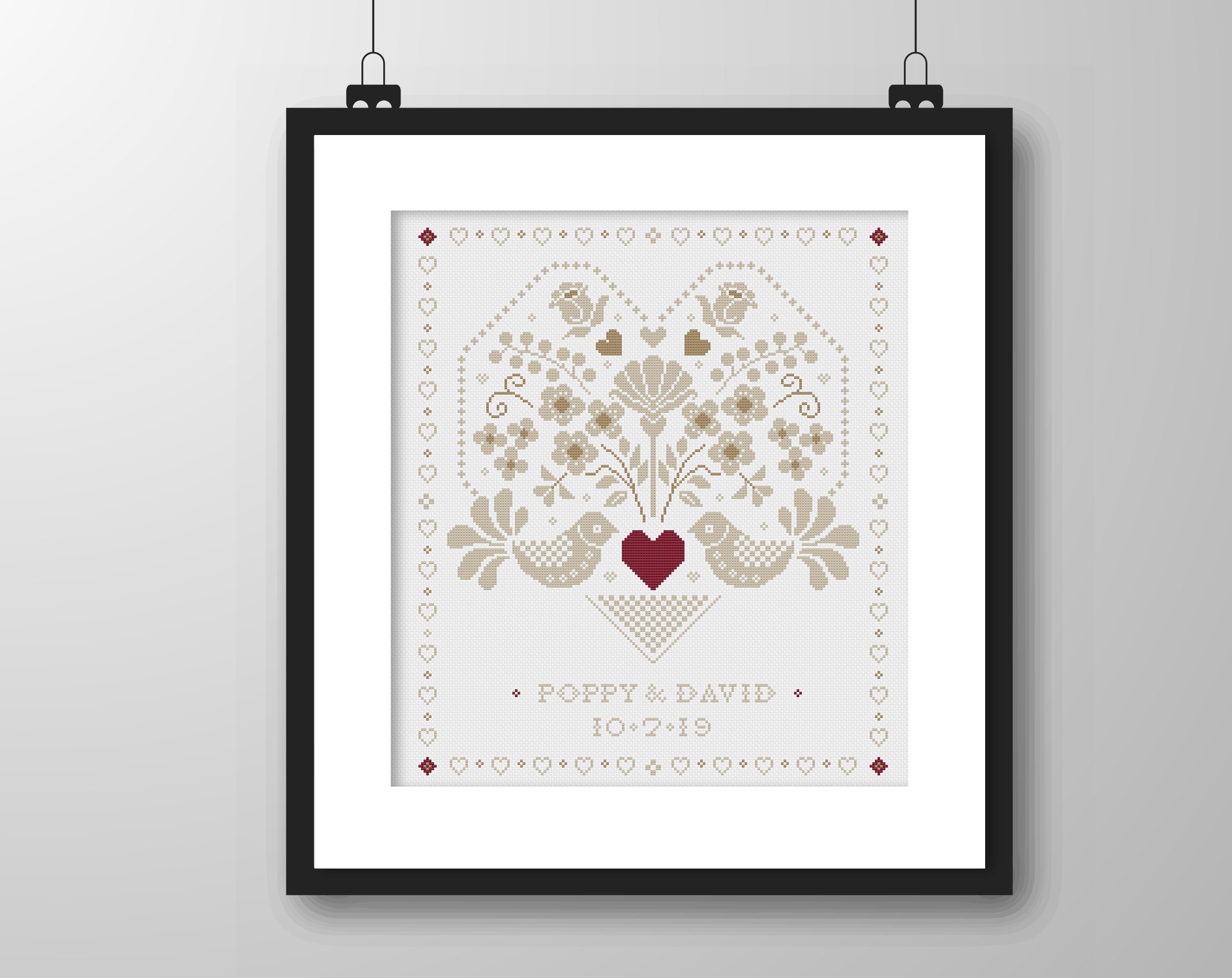 Cross Stitch Pattern Wedding Sampler Bridal Gift Plus - Etsy UK