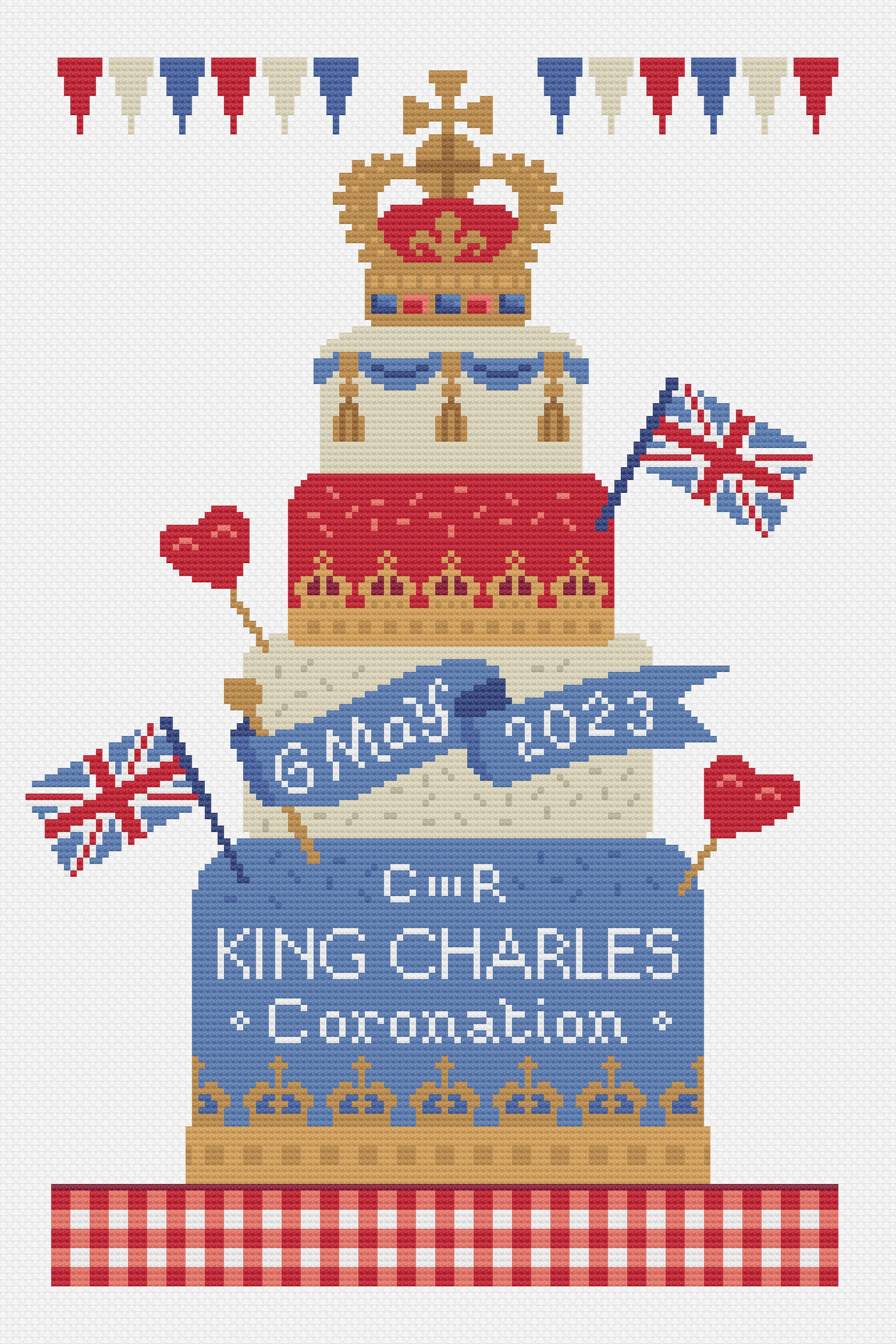 Cross Stitch Pattern to Celebrate King Charles III Coronation - Etsy UK