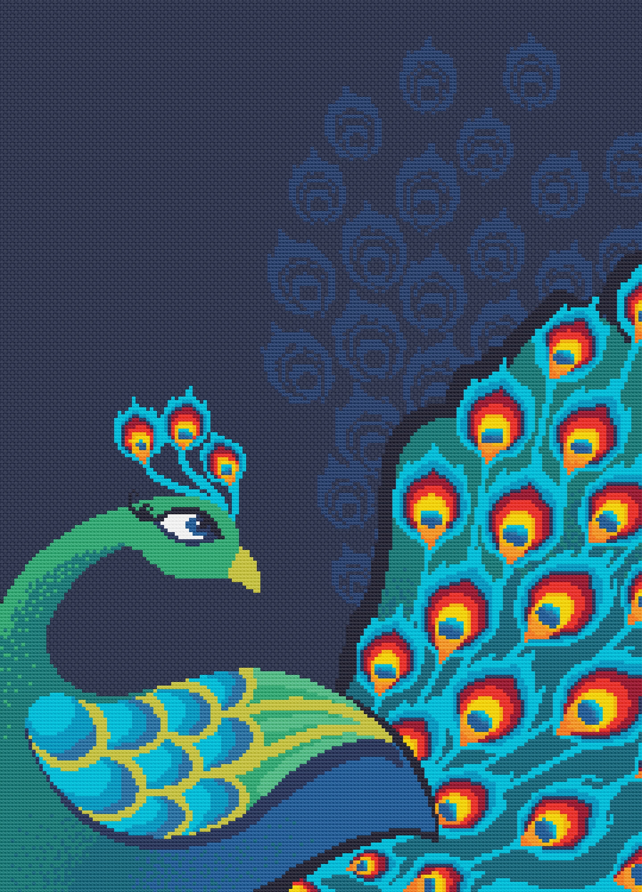 Beautiful Peacock Series No 1 and 2 Cross stitch/tapestry | Etsy