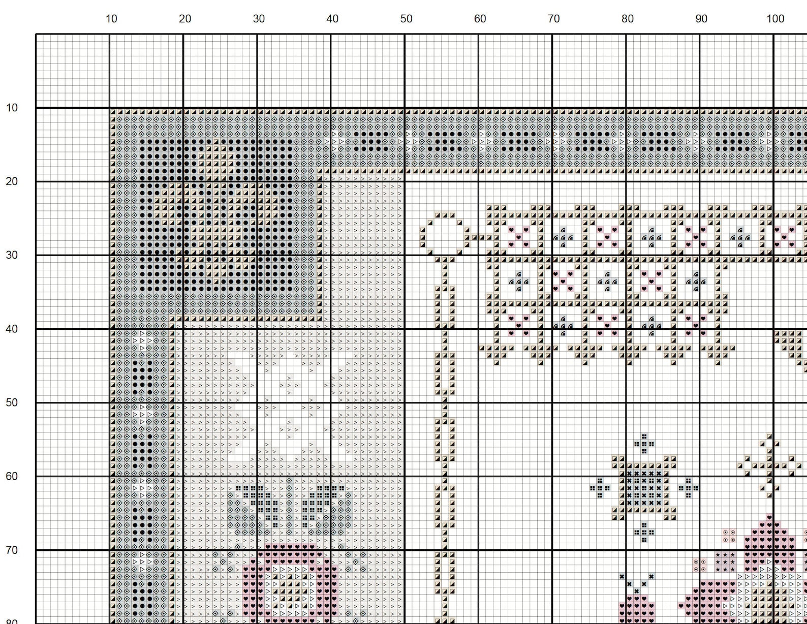 Cross Stitch Sampler Regal House of Tudor Red and White Roses Sampler ...