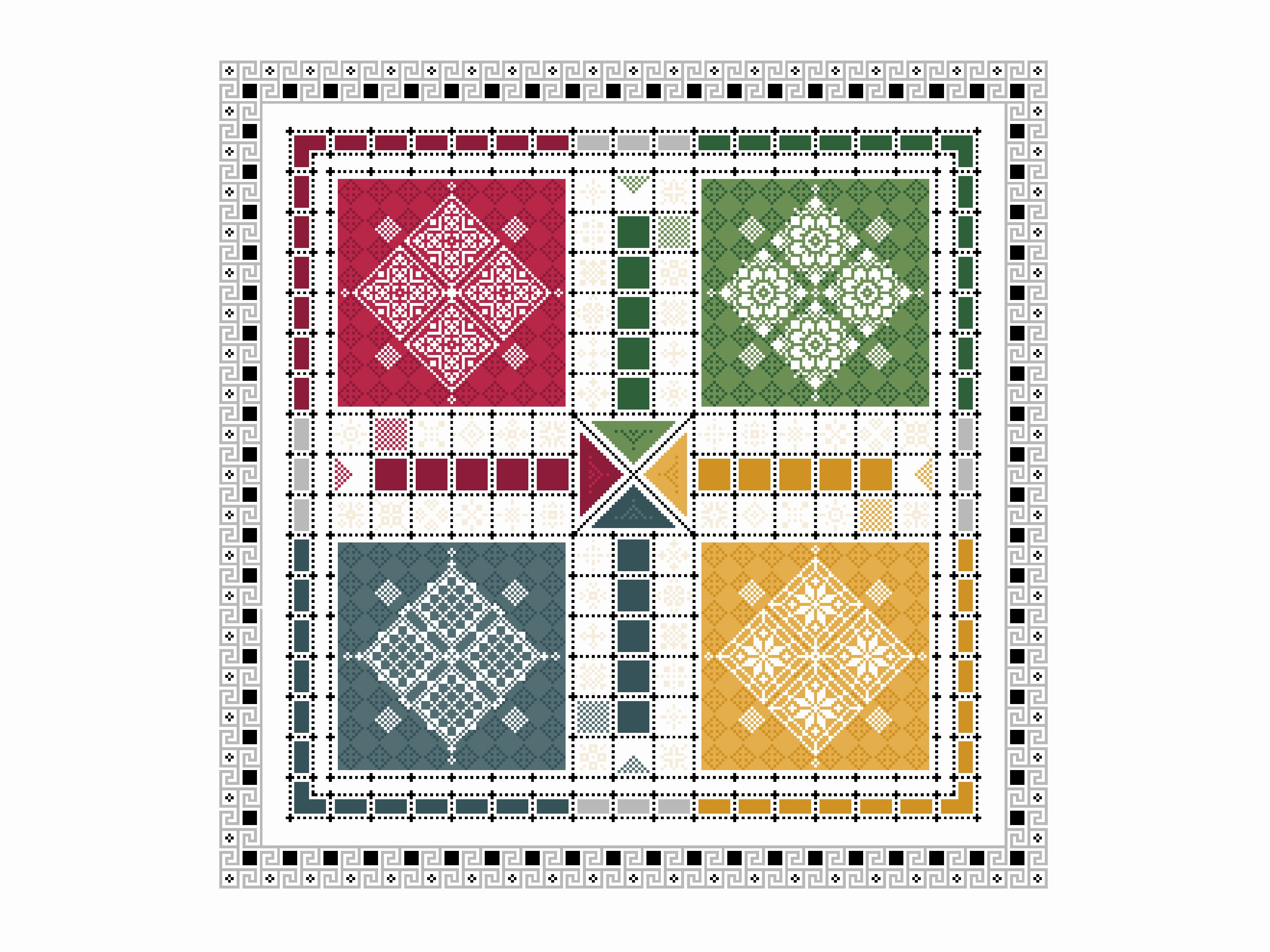 Cross Stitch Chart Ludo Game Board Tiles Quaker Sampler - Etsy