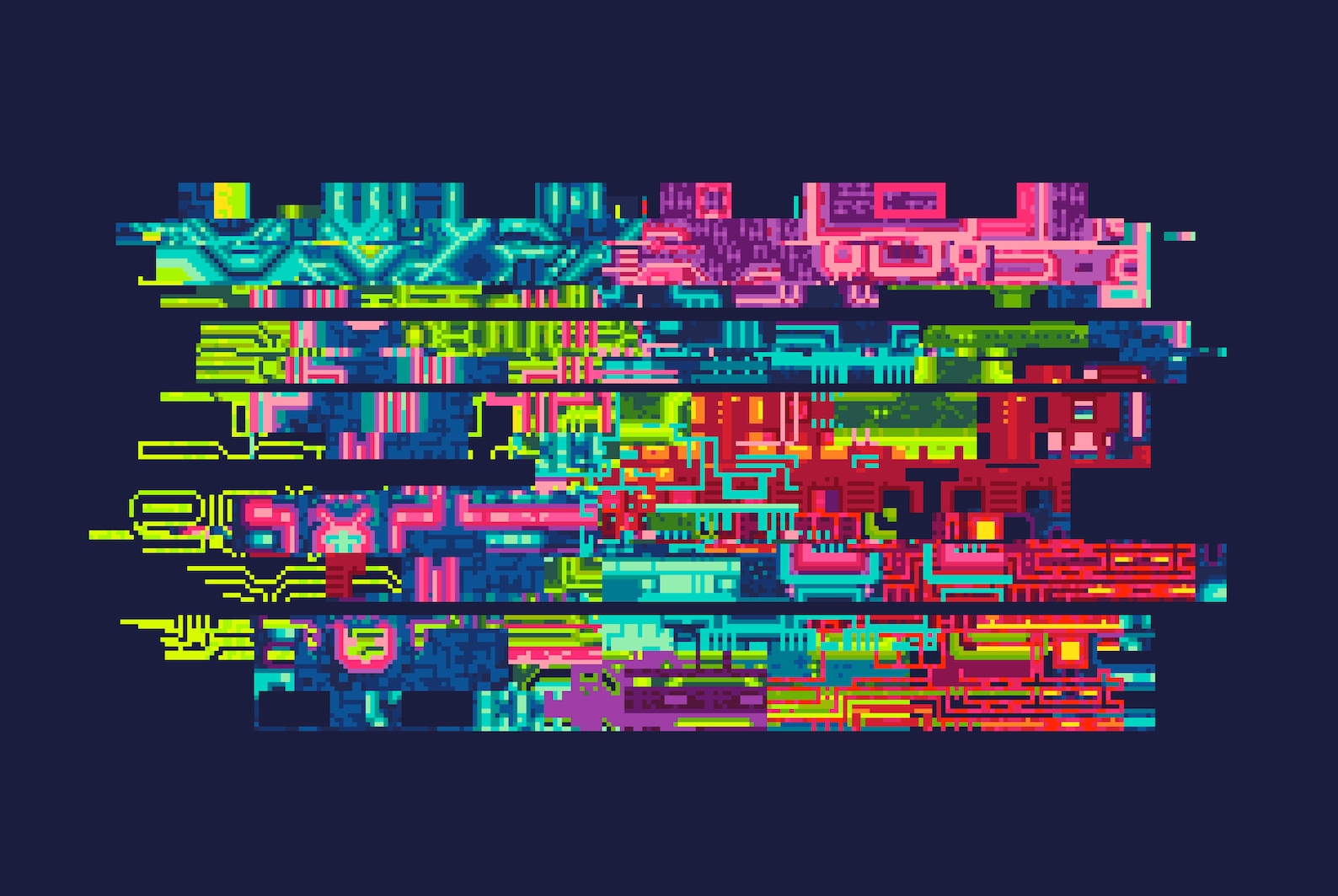GLITCH A Truly Modern Piece Computer Pixels Error Screen | Etsy UK