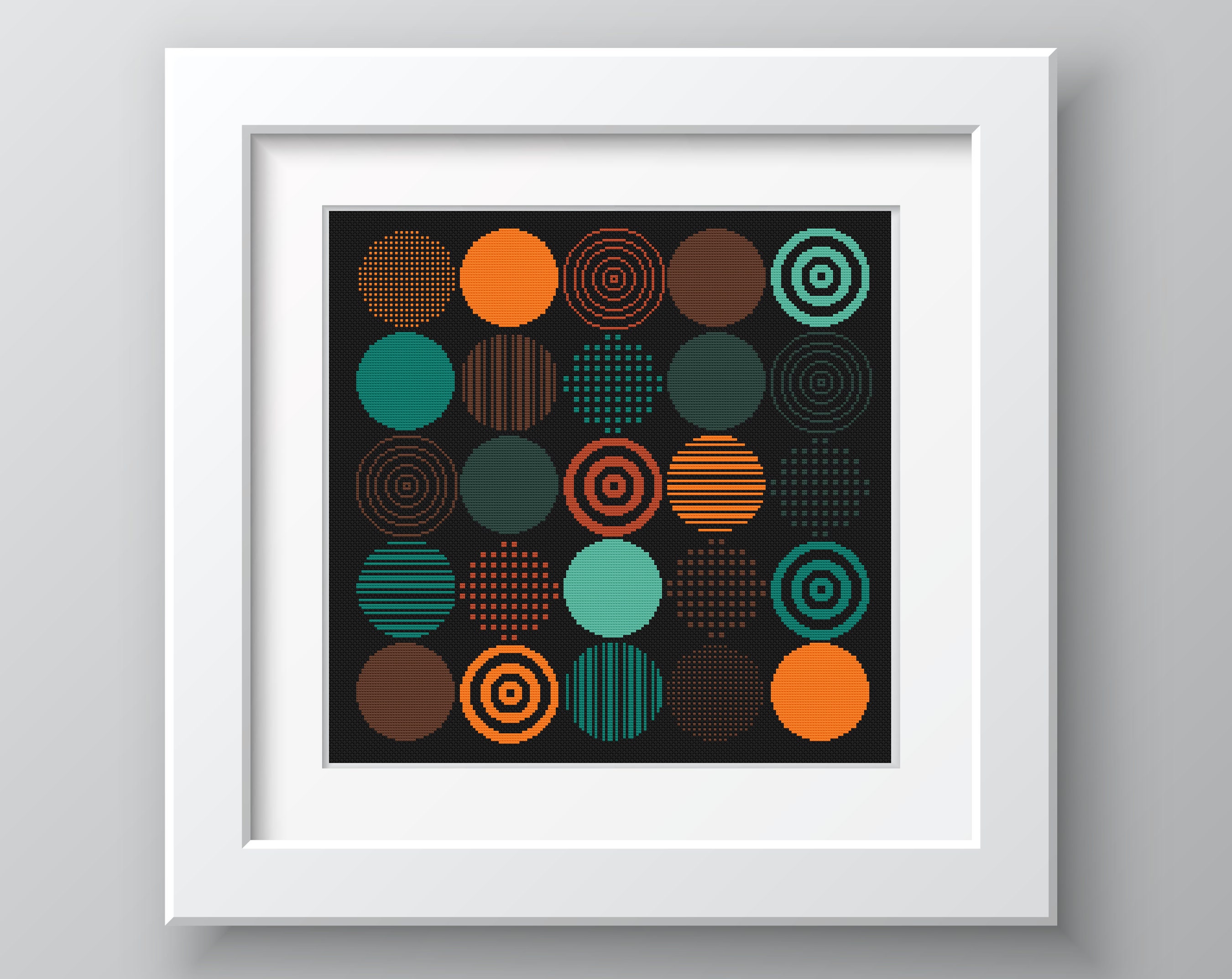 Cross Stitch Pattern SPOTS Modern Geometric Graphics From the - Etsy UK