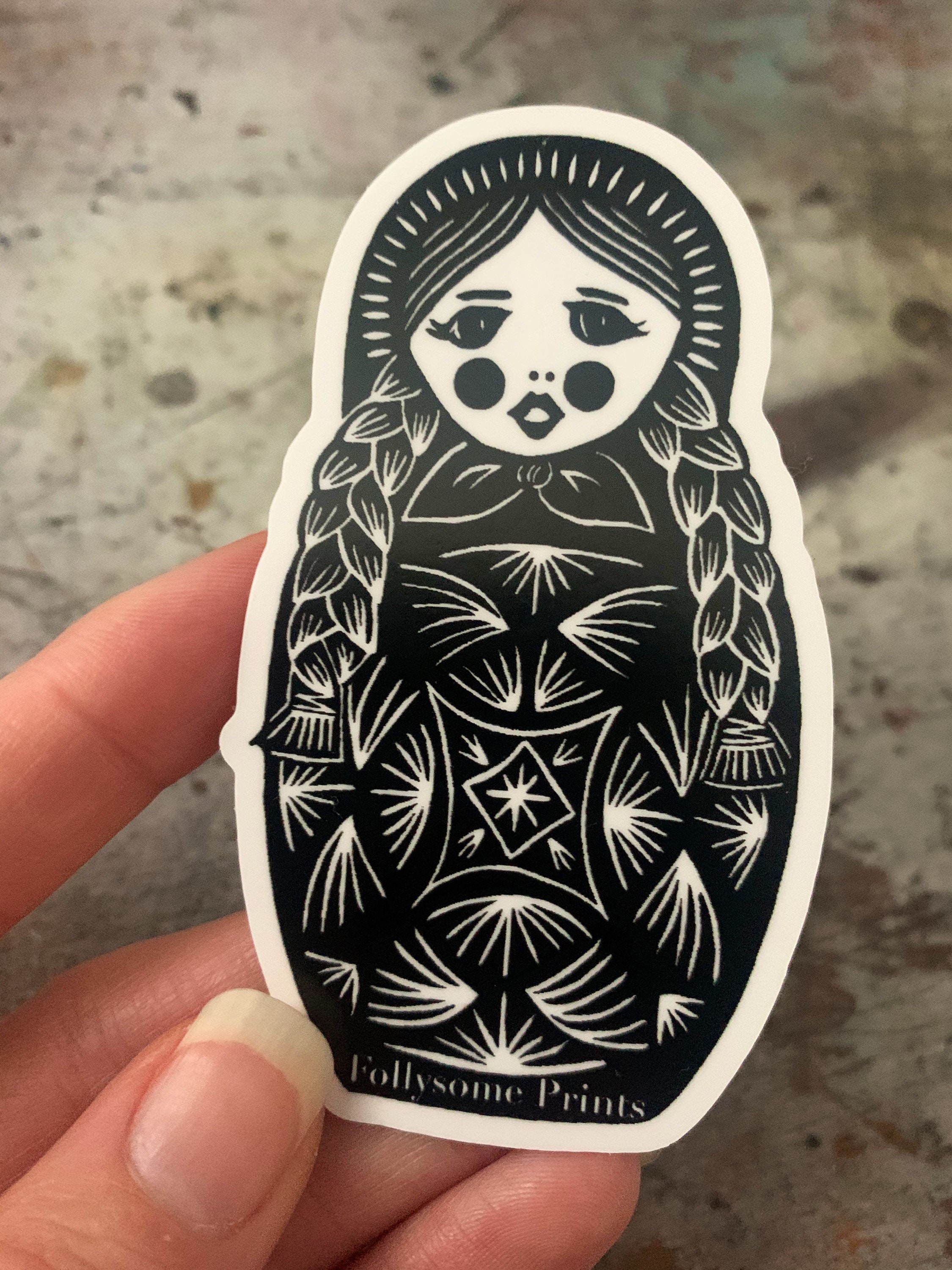 Matryoshka Doll Sticker Die Cut Stickers Original | Etsy