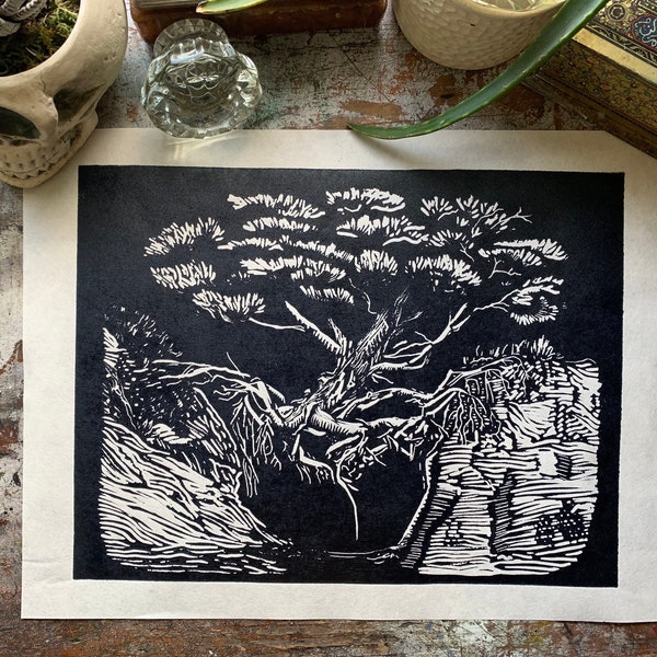 Block Print Tree - Etsy