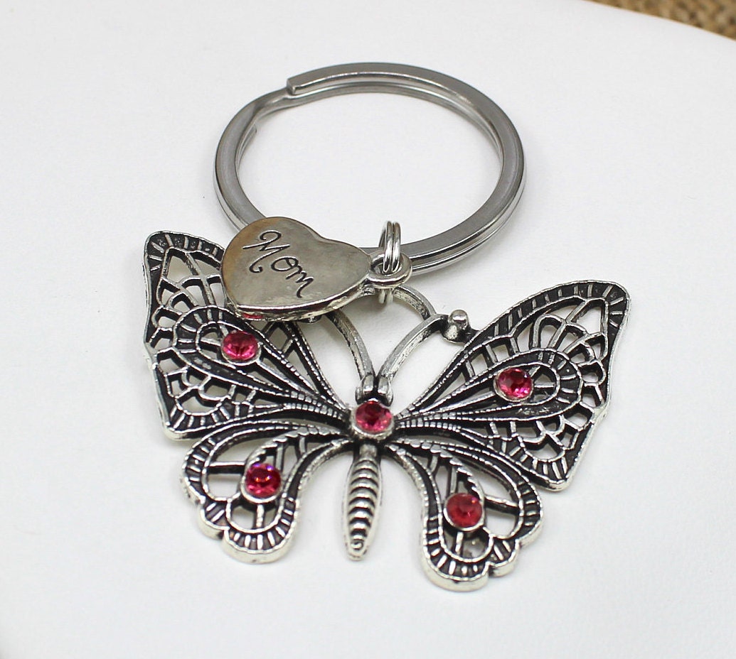 Butterfly Keychain Mom Keychain Keychains Mother's Day | Etsy
