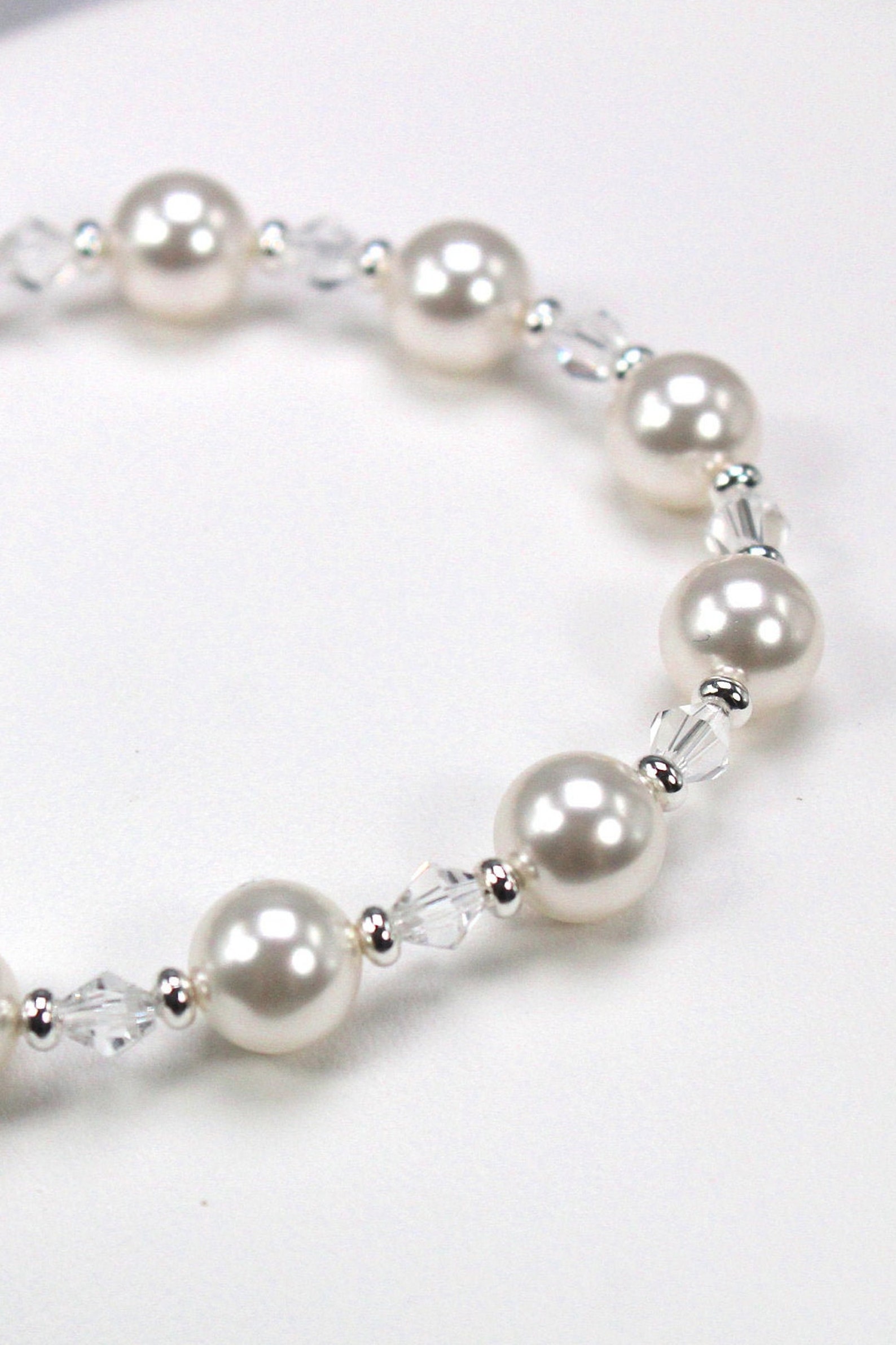 Swarovski Pearl LDS Temple Bracelet With Name Card Clip - Etsy