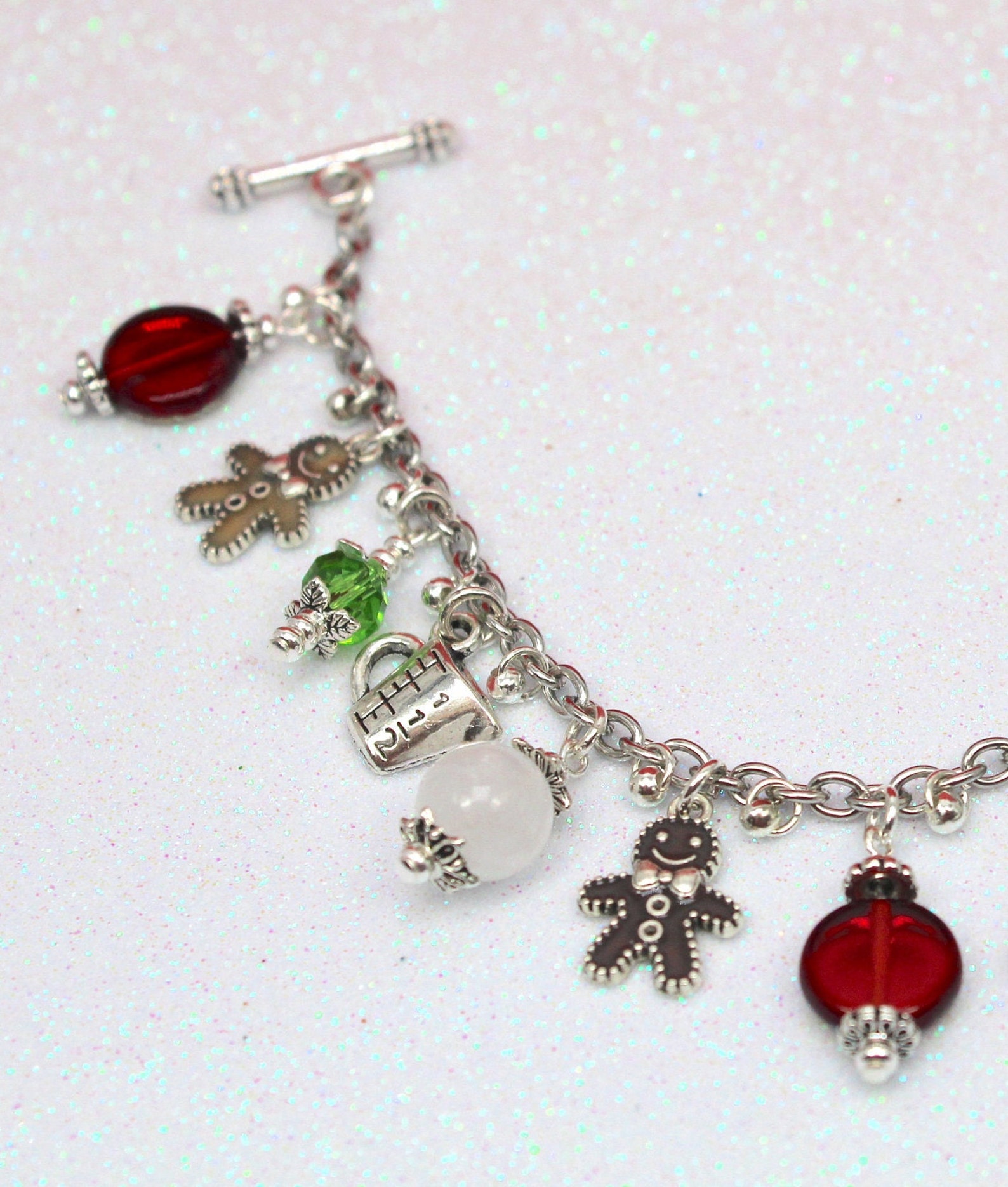 Gingerbread Charm Bracelet Gingerbread Jewelry Christmas - Etsy