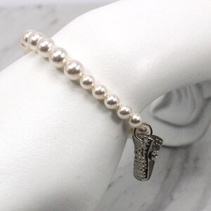 Pearl LDS Temple Bracelet, Name Card Bracelet, Crystal LDS Temple ...