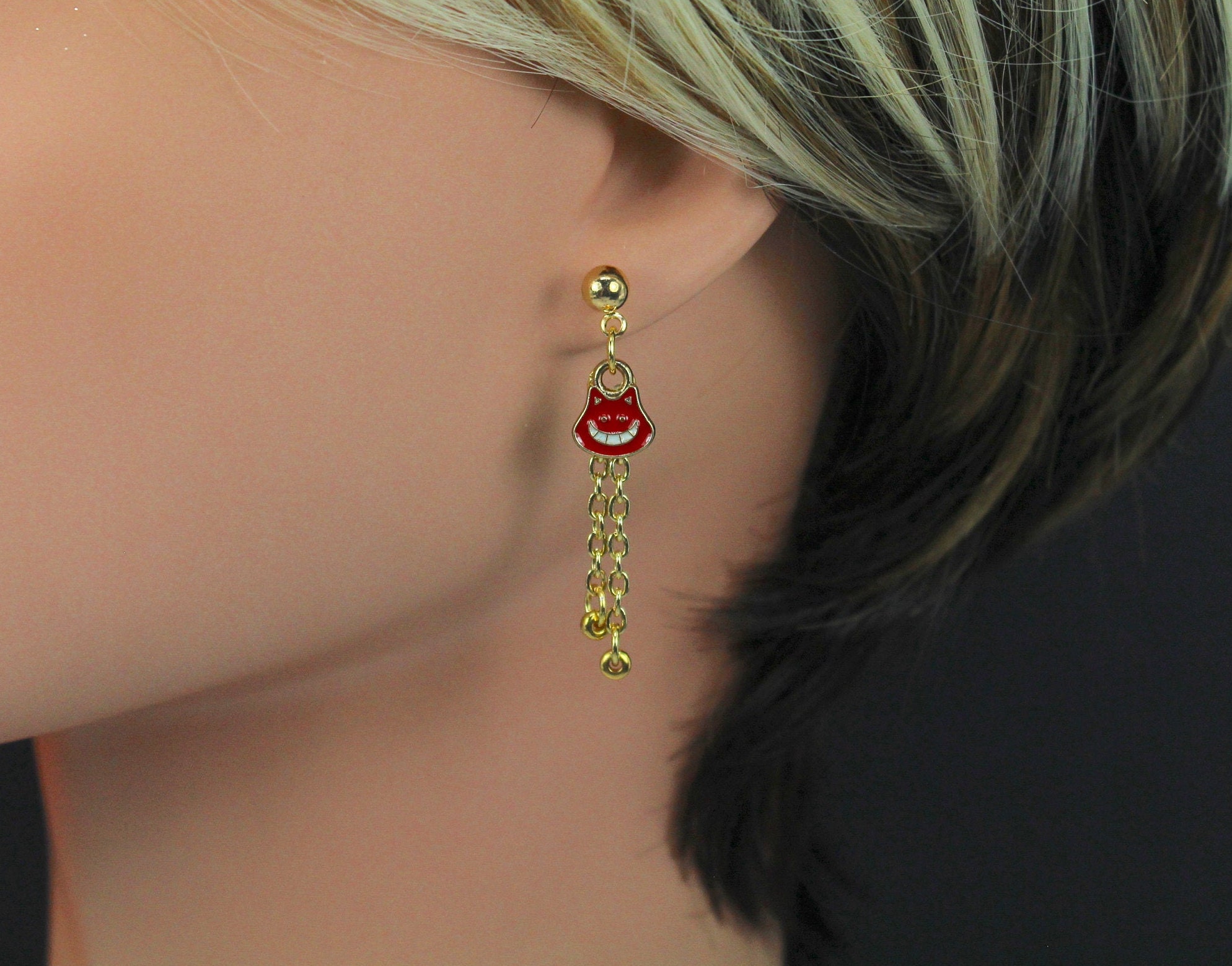 Devil Earrings Devil Dangle Earrings Little Red Devil | Etsy