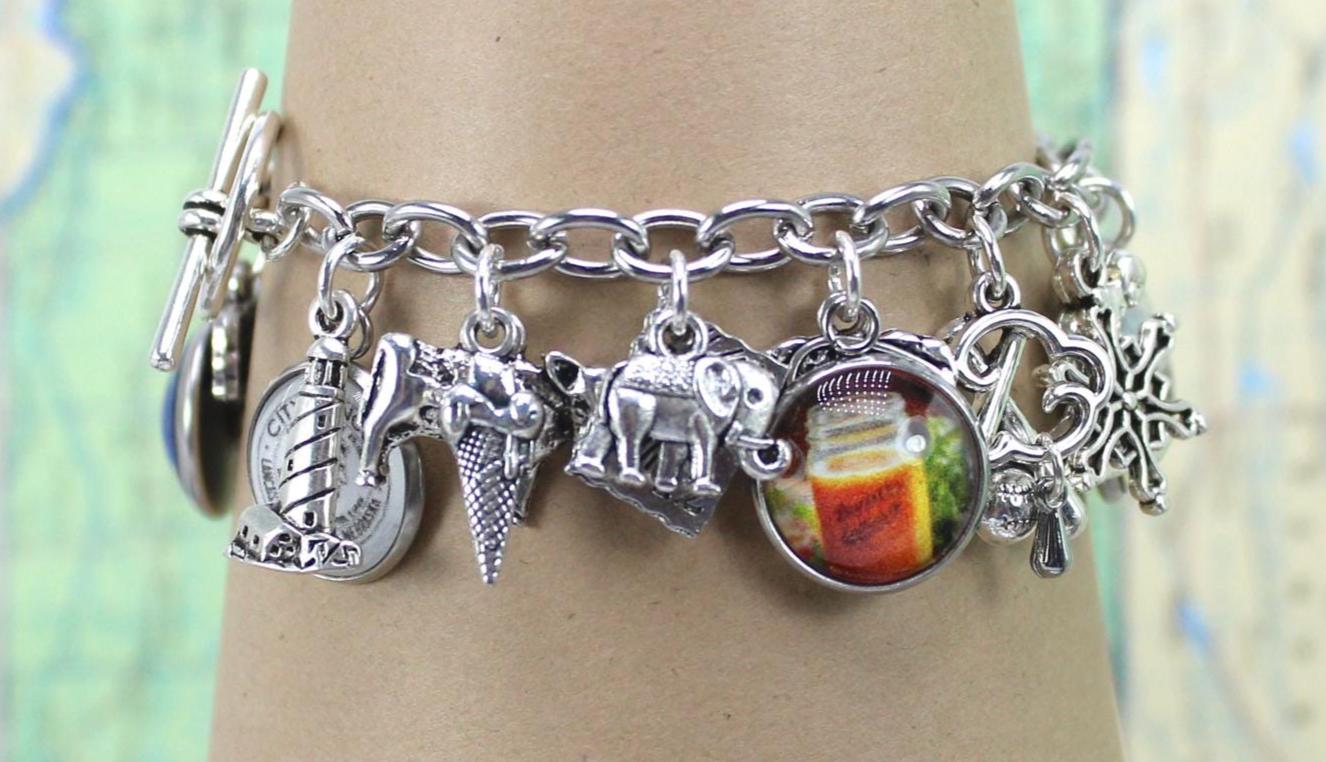 Nebraska Charm Bracelet, States Charm Bracelet, States Bracelet ...