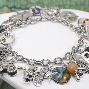 Indiana Charm Bracelet, States Charm Bracelet, States Bracelet, Map ...