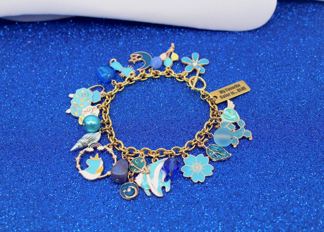 My Favorite Color Charm Bracelet, Favorite Color Bracelet, Blue ...