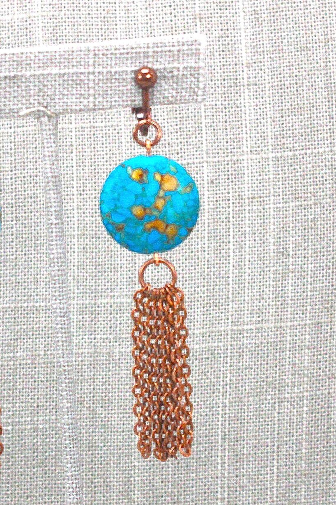 Chain Clip on Earrings, Chain Earrings, Earth Earrings, Coin Clip on ...