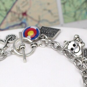 Colorado Charm Bracelet, States Charm Bracelet, State of Colorado Charm ...