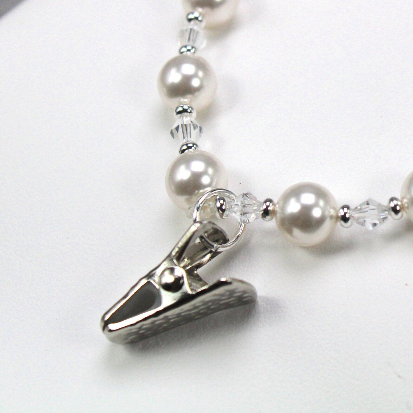 Swarovski Pearl LDS Temple Bracelet With Name Card Clip - Etsy