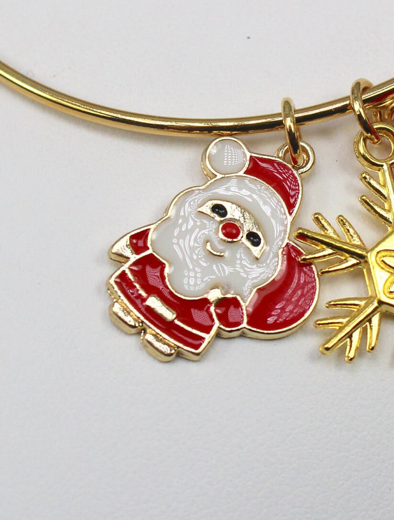 Winter Bangle Bracelet Santa Bangle Bracelet Christmas - Etsy