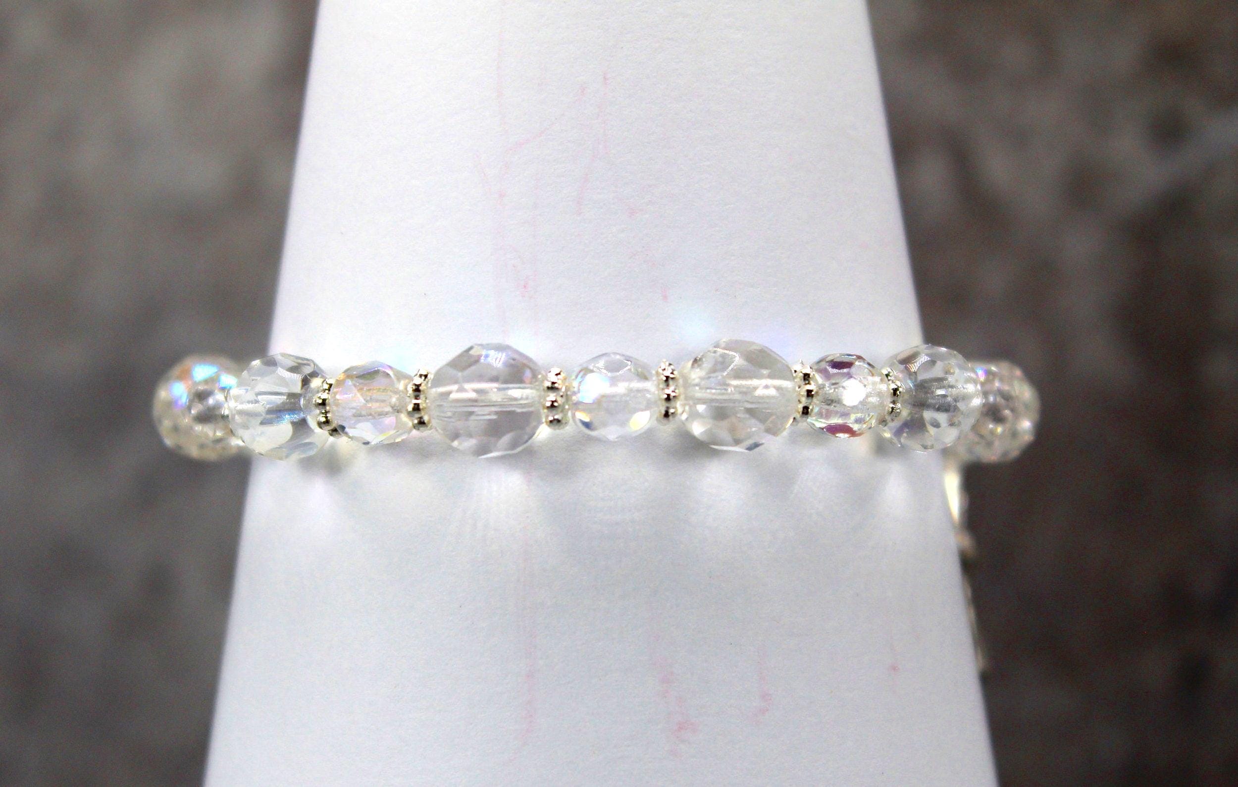 LDS Temple Bracelet, Beaded Temple Bracelet, LDS Temple Stretch ...