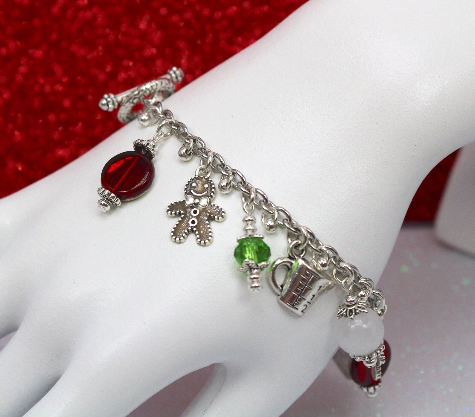 Gingerbread Charm Bracelet Gingerbread Jewelry Christmas - Etsy