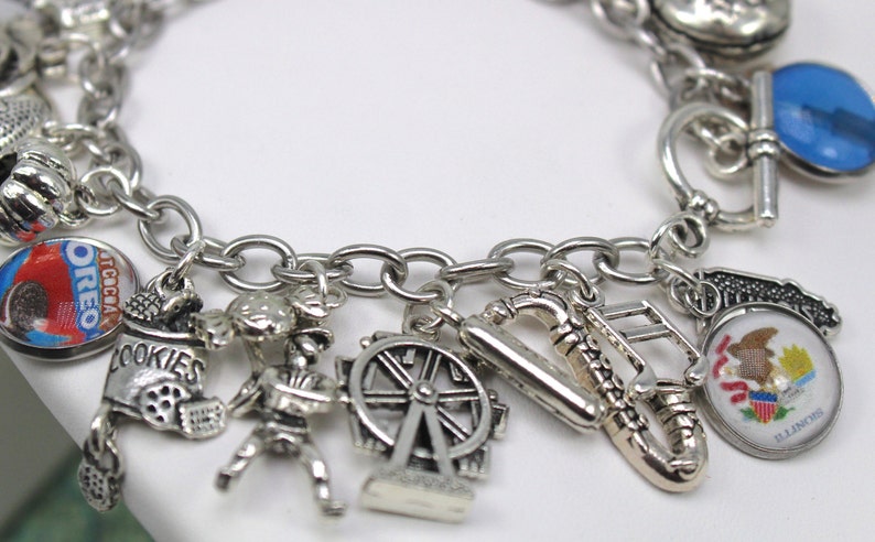 Illinois Charm Bracelet States Charm Bracelet State of | Etsy