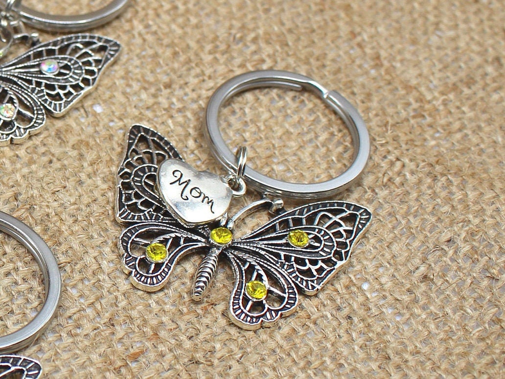 Butterfly Keychain Mom Keychain Keychains Mother's Day | Etsy