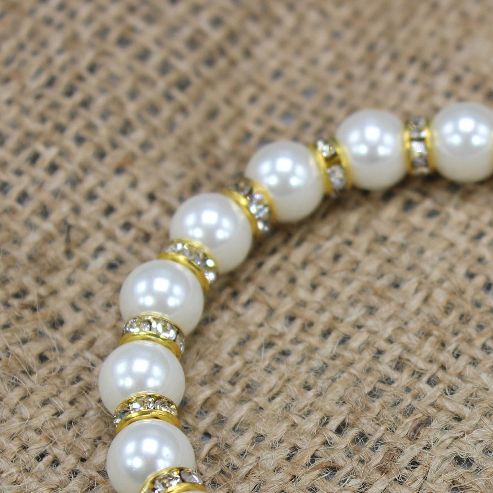 Beaded Gold LDS Temple Bracelet, Beaded Name Card Bracelet, White LDS ...