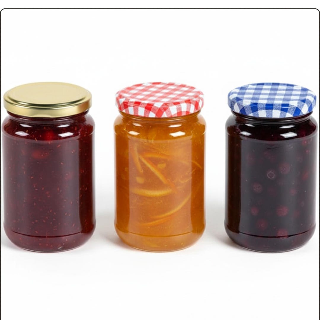 Nutley's 370ml, 1lb Jam Jars With Twist off Lids – Glass Preserve Jars ...