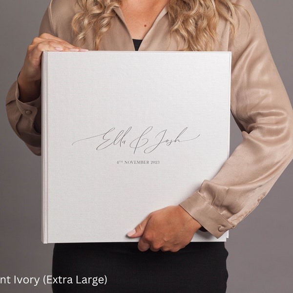 Leather Bound Lay Flat Wedding Album - Etsy