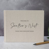 Add Spine Printing to Your Linen Guest Book | Add on Listing - Etsy