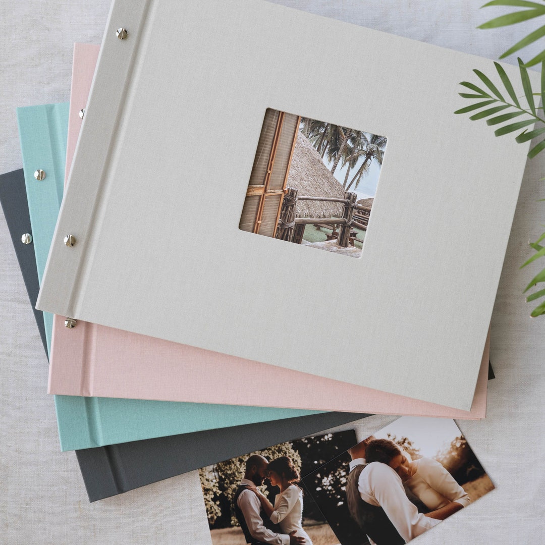 High Quality Linen Screw Bound Expandable Photograph Album With Opaque ...