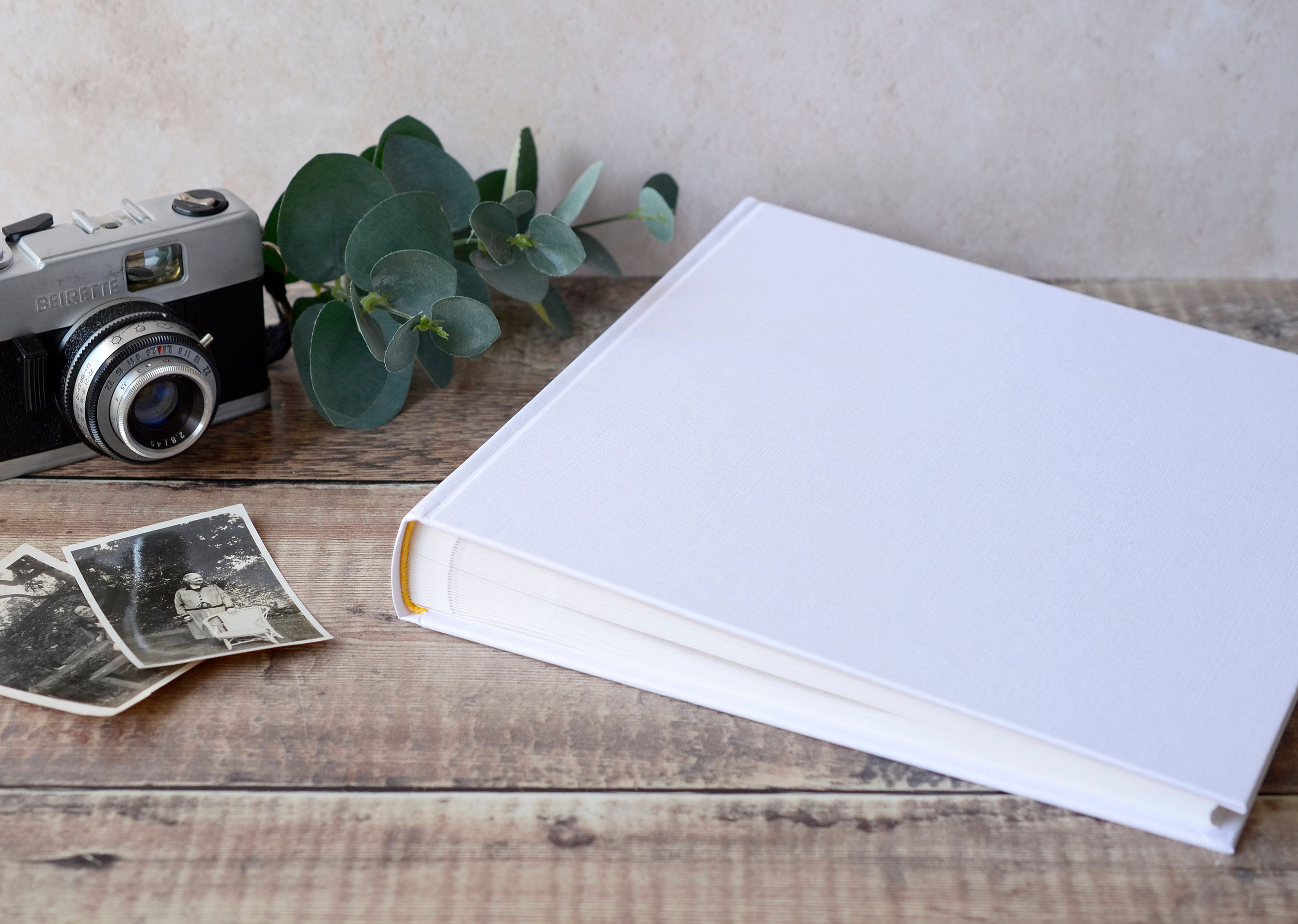 Small Traditional Book Bound Photo Album With Opaque Glassine ...