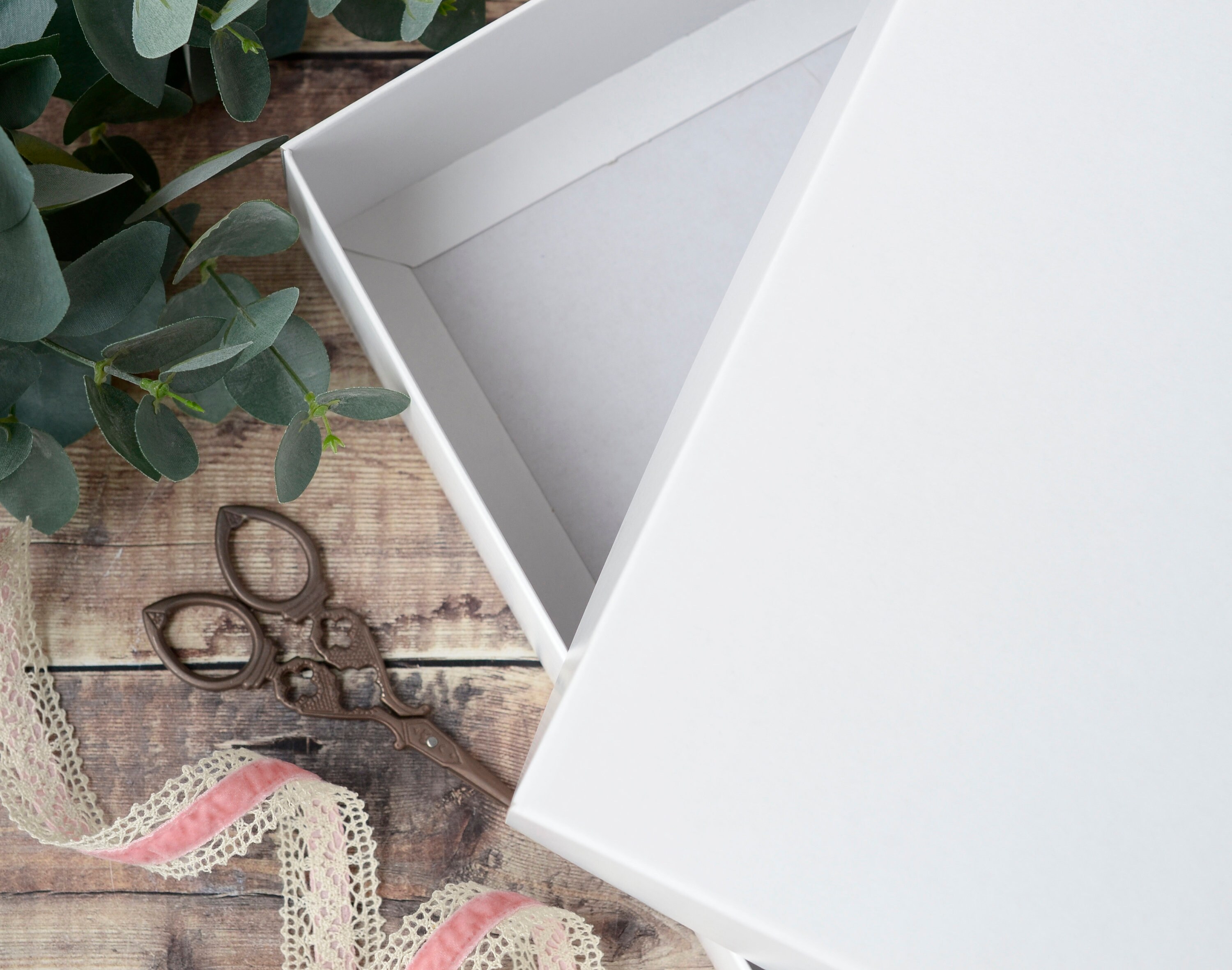 Gift Box. Plain White Presentation Box. 2 Piece Gift Box. | Etsy UK