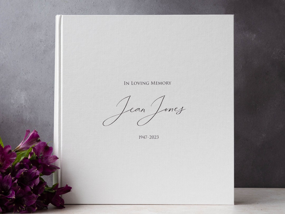 Memorial Photograph Album. Traditional Book Bound in Loving Memory ...