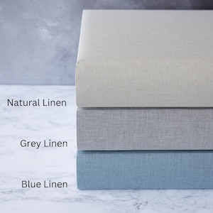 Extra Large Traditional Book Bound Linen Photograph Album With Opaque ...