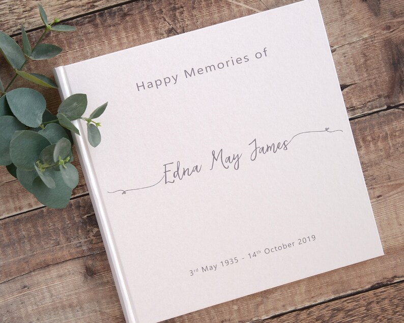 Personalised Memorial Album. Happy Memories Album. in Loving - Etsy
