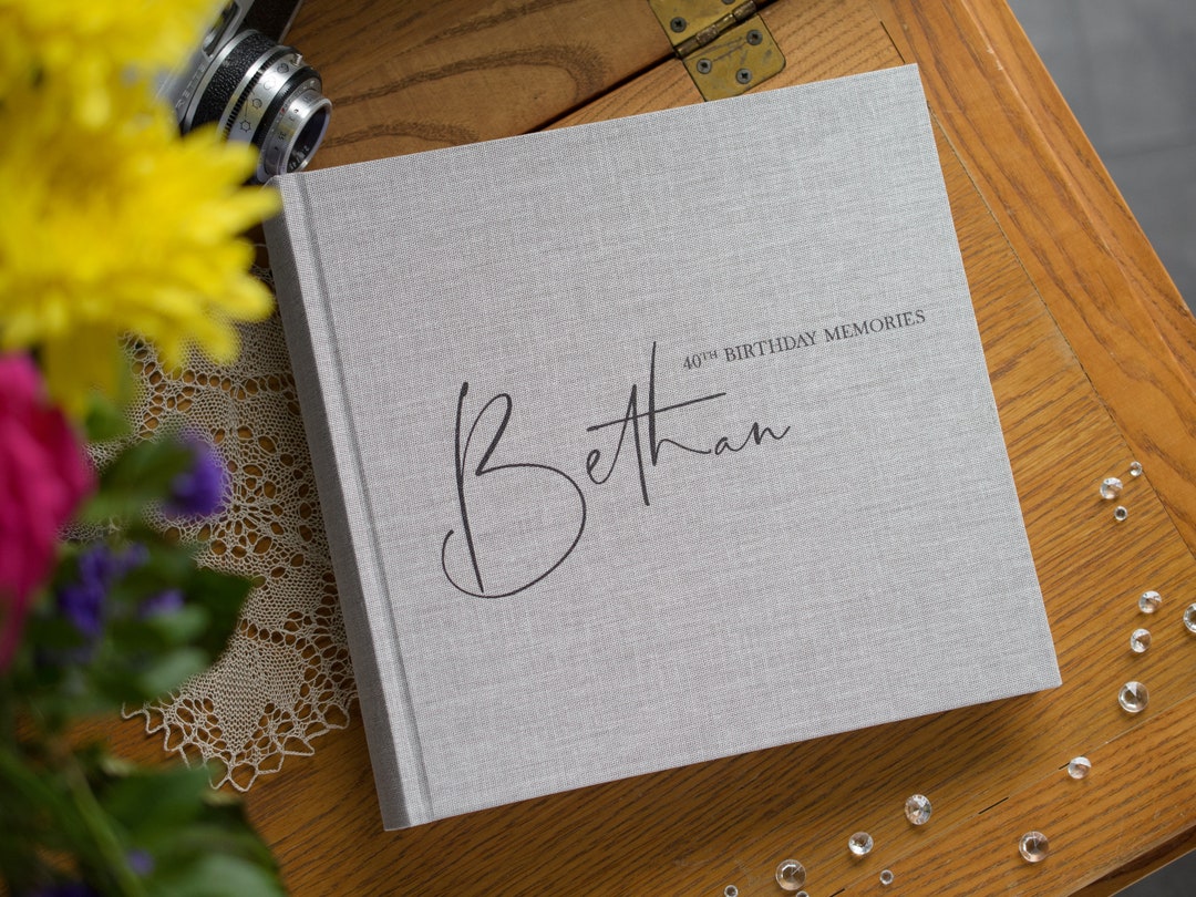 Personalised Birthday Slip-in Photograph Album. 23x22cms. Holds 200 4x6 ...