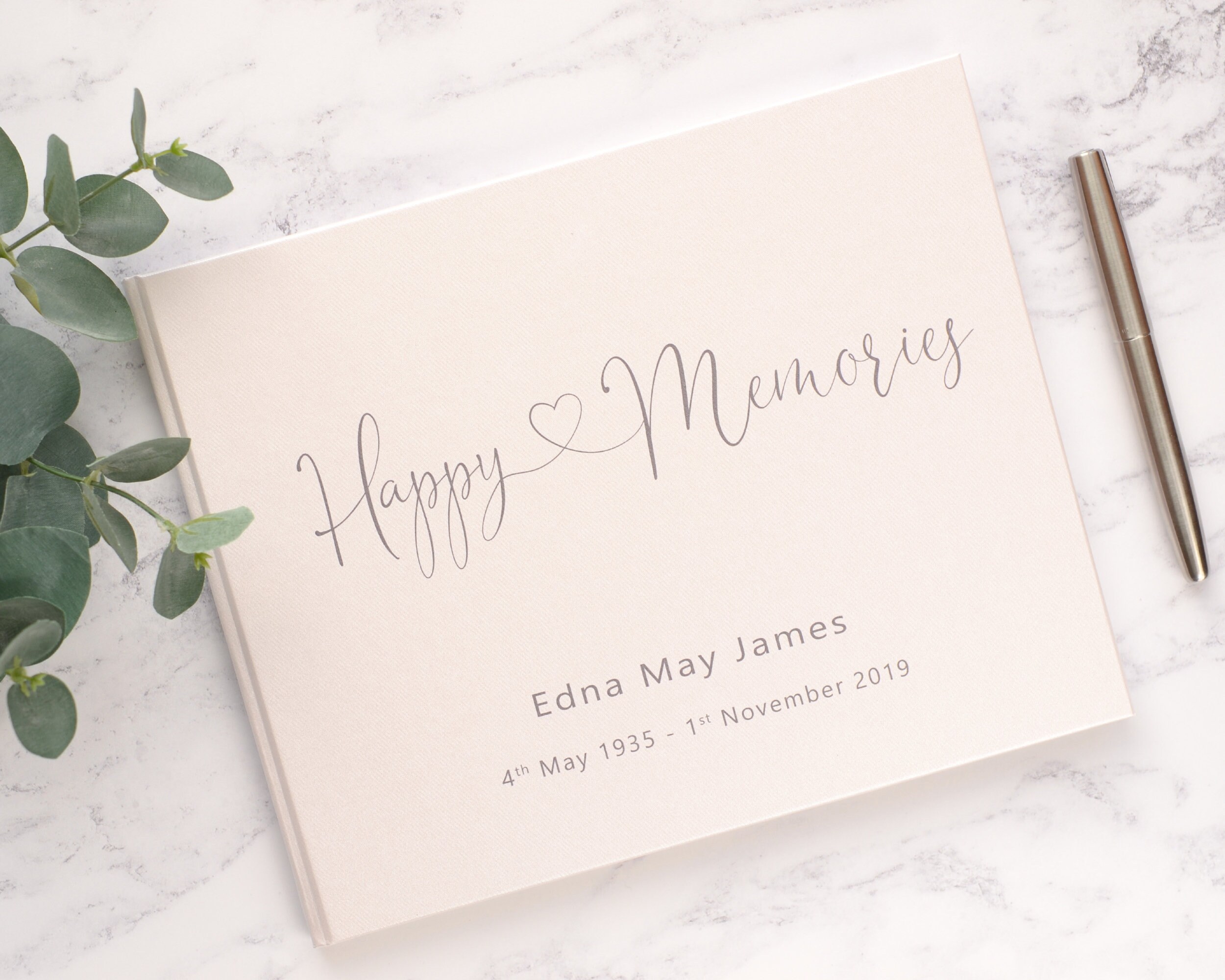 Personalised Book of Condolence. Book of Remembrance. Happy - Etsy UK