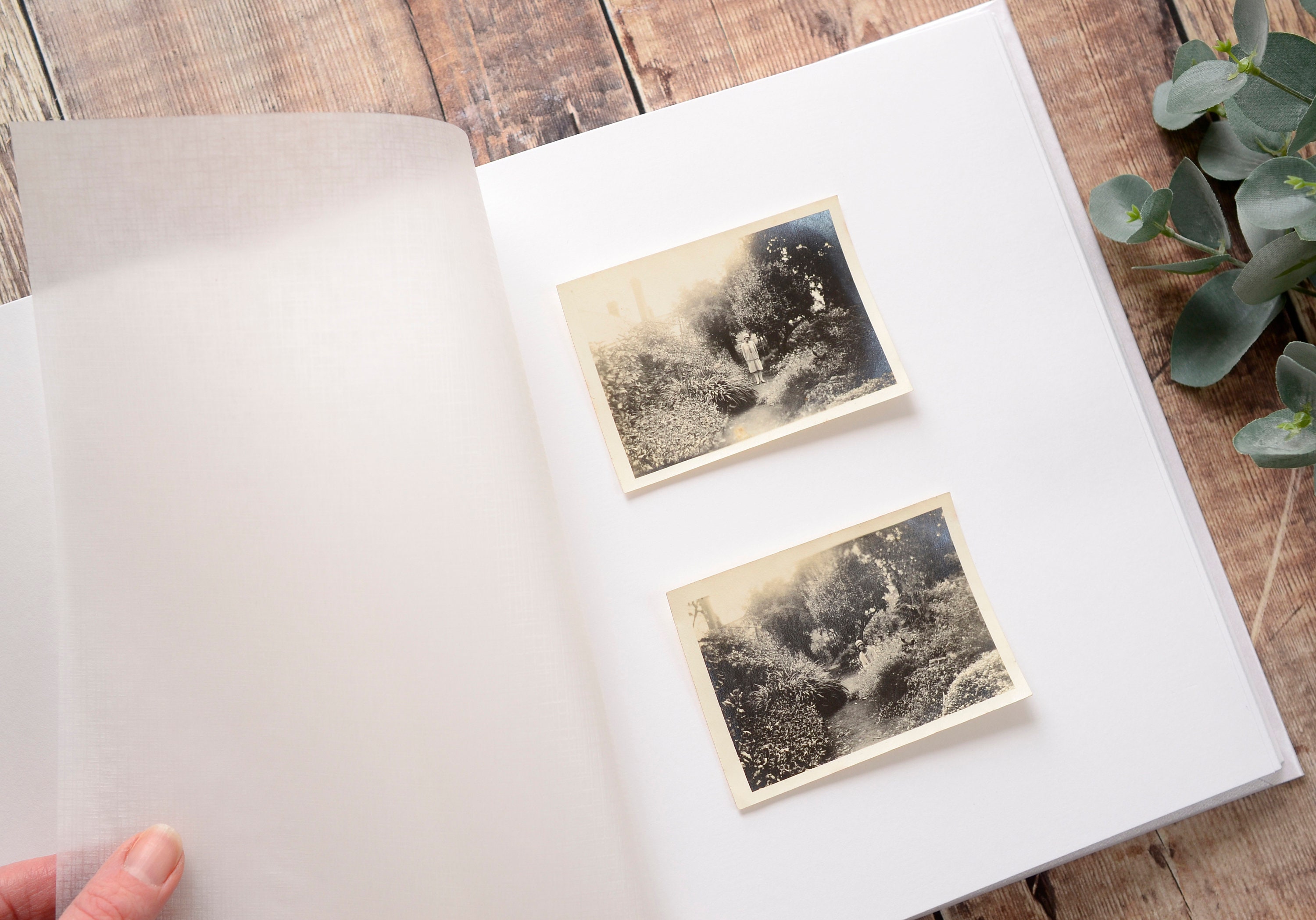 Small Traditional Book Bound Photo Album With Opaque Glassine ...
