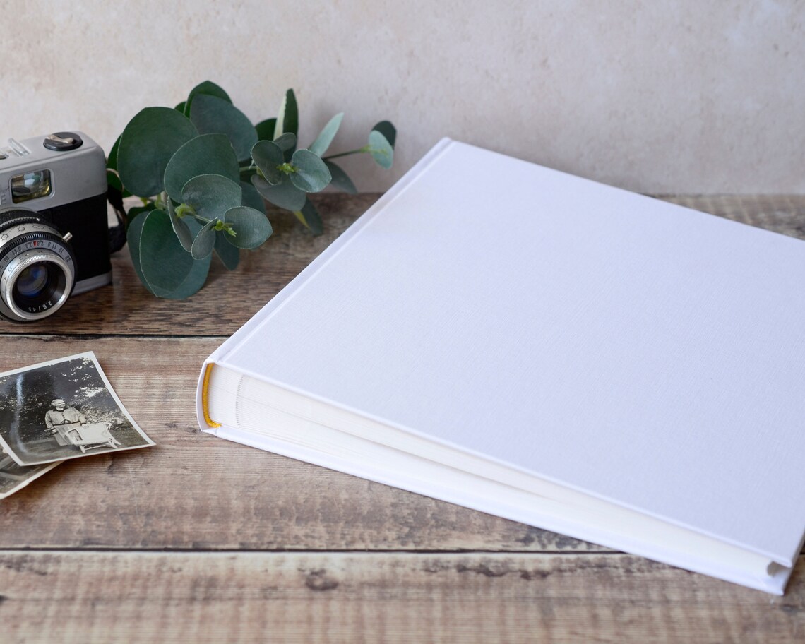 Printed Photograph Album. Small Traditional Book Bound Wedding Photo ...