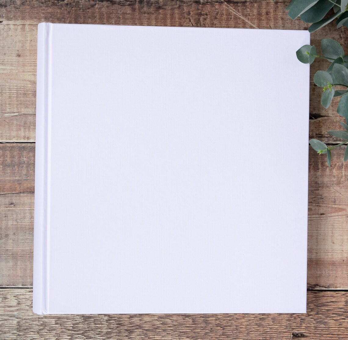 Large White Traditional Book Bound Plain Photograph Album with | Etsy