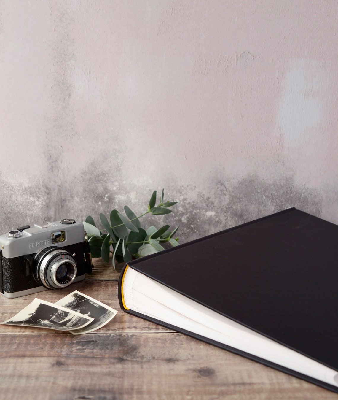 Black Photograph Album. Large Traditional Book Bound Plain Black Photo ...